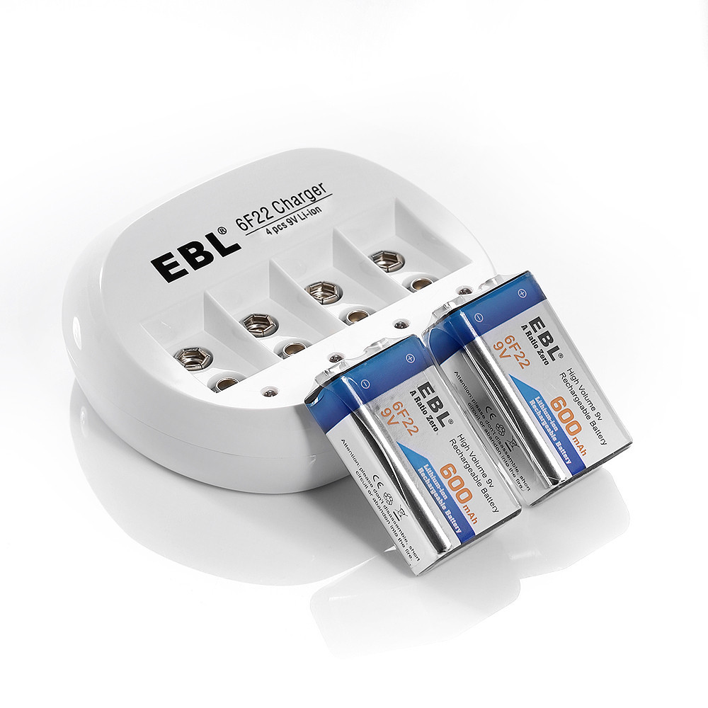 600mAh EBL Rechargeable 9 VOLT Lithium Ion Batteries For Smoke detectors 600mAh EBL Rechargeable 9 VOLT Lithium Ion Batteries For Smoke detectors